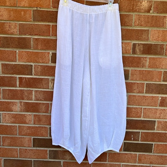 Igor | Pants & Jumpsuits | Igor White Gauzy Type Material Pants Wide ...